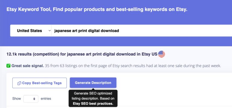 How to generate the best Etsy tags for digital art prints with examples ...